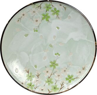 Tokyo Design Studio Tokio Design Studio Cosmos Teller, Keramik, Grün, 25,5 cm