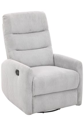 CARRYHOME Relaxsessel, Hellgrau, Metall, Textil, 78x107x95 cm, Relaxfunktion, Wohnzimmer, Sessel, Relaxsessel
