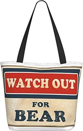 AOOEDM Beware Of Bears Ladies Shopping Bag 13x11x7in.Le cadeau parfait pour la Saint-Valentin.Cest de la Saint-Valentin pour maman, fille, &eacute;pouse, etc