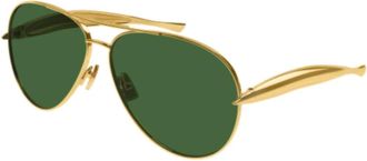 Bottega Veneta unisex, Accessoires, Jaune, Taille: 64 MM Lunettes de soleil Aviateur