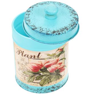 Angoily Vintage Metall Pflanzk&uuml;bel mit Deckel Rustikaler Eisen Blumentopf Aufbewahrungsbeh&auml;lter f&uuml;r Trockenblumen und Dekoration Vielseitig f&uuml;r Haus K&uuml;che