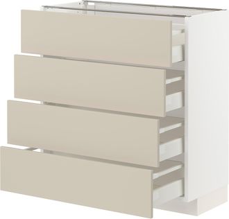 IKEA METOD / MAXIMERA Unterschr., 4 Fronten/4 Schubladen