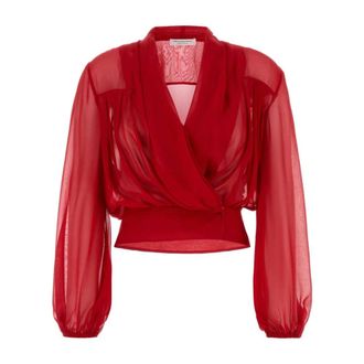 Philosophy di Lorenzo Serafini Rote Georgette-Bluse - - Blouses & Shirts - Damen - Rot - M