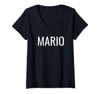 Nintendo Damen Mario T-Shirt mit V-Ausschnitt