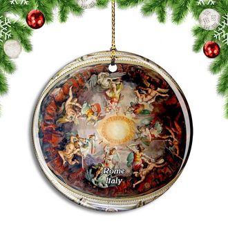 Generic Christbaumschmuck Italien, Rom, Vatikan Museum, Deckengem&auml;lde, Fresko Bunte Baumschmuck Personalisierter Weihnachtsbaumschmuck Anh&auml;nger F&uuml;r Zuhause Ur