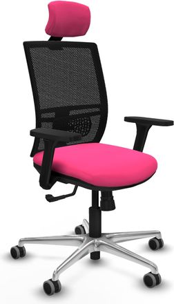 Piqueras y Crespo Yunquera Schreibtischstuhl mit 3D-Armlehnen, h&ouml;henverstellbarer Lendenwirbelst&uuml;tze und h&ouml;henverstellbarem Kopfteil, ausgestattet mit 4 Positionen, Sch