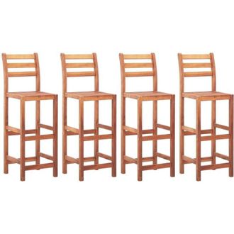 vidaXL Barhocker 4 Stk. Massivholz Akazie Vidaxl