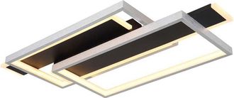 Globo Lighting Globo Lighting - Deckenleuchten Designleuchte Wohnzimmerlampe led Aluminium schwarz opal eckig