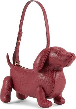 Thom Browne Sac &eacute;paule forme chien en cuir grain&eacute;