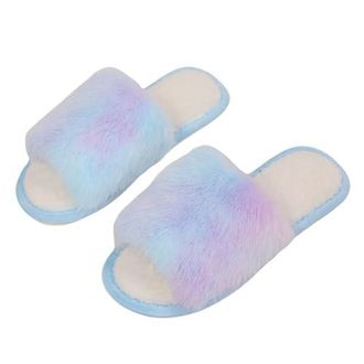 Generic Chaussons extra larges pour homme - Pantoufles chaudes douces et confortables pour garder vos pieds au chaud en hiver, violet, 36 2/3 EU