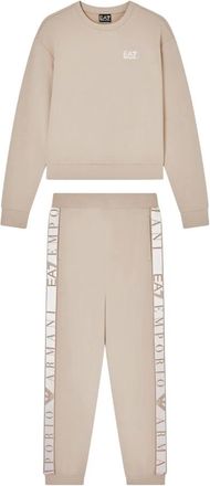 Emporio Armani Emporio Armani Ea7, Femme, Sport, Beige, Taille: 40 FR Combinaison souple en jersey avec capuche