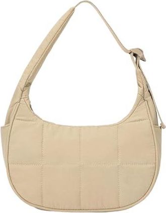 Generic Sac &agrave; main pour femme avec design matelass&eacute; et sangle r&eacute;glable, grand compartiment principal pour le quotidien, les loisirs et les voyages, Kaki (01),