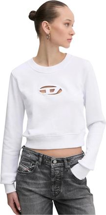 Diesel Damen, Sweatshirts & Hoodies, Wei&szlig;, LGr&ouml;&szlig;e