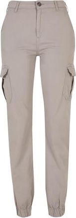 Urban Classics Ladies High Waist Cargo Pants Short, Warmgrey, 28 Femme