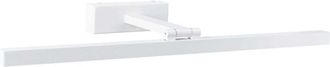 Beliani Lampe Miroir Moderne avec &Eacute;clairage LED Horizontal en M&eacute;tal avec Rev&ecirc;tement en Poudre Blanc Arros
