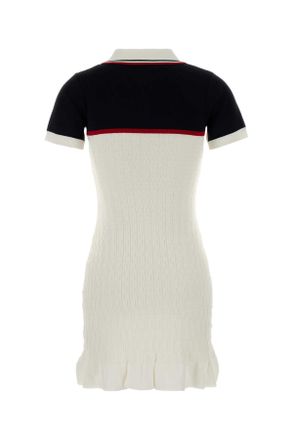 Casablanca Womens White Viscose Blend Polo Dress Viscoseblendwhitenavy Exterior: Nylon Maglieria Sweater