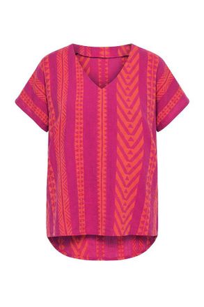 STUDIO UNTOLD Druckbluse Blusenshirt oversized Jacquard-Muster