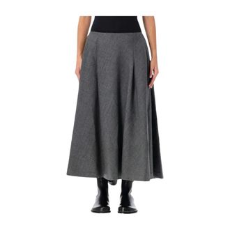 Ami Jupe Maxi Rock - - Skirts - Damen - Grau - XS