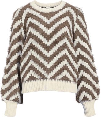 Object Objhollow L/S Re Knit Pullover Noos