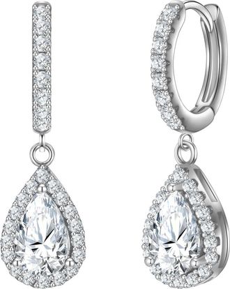 Glanzst&uuml;cke M&uuml;nchen Ohrringe - Sterling Silber Creolen Zirkonia - Gr. unisize - in Silber - f&uuml;r Damen