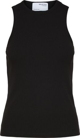 Selected Damen Slfanna O-neck Tank Noos Top, Schwarz, M EU