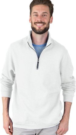 Charles River Apparel Herren Crosswind Viertelrei&szlig;verschluss Sweatshirt, Weiss/opulenter Garten, Medium
