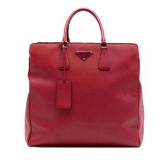 Prada Pre-owned Saffiano Satchel - Femme - Pre-owned - Rouge - Taille: ONE Size