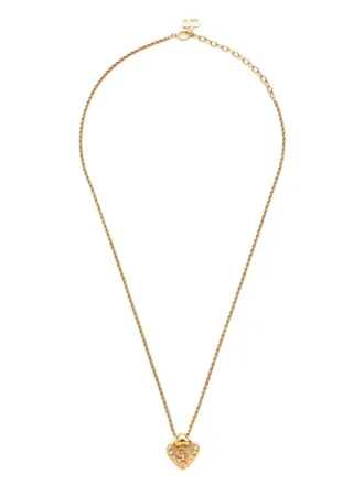 Dior collier à pendentif coeur (années 2000)