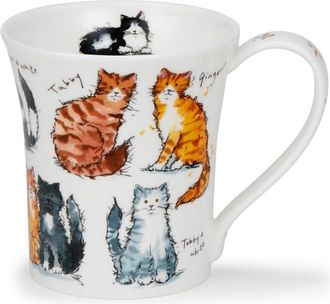Dunoon Jura Messy Cats Becher aus feinem Knochenporzellan, 0,21 l