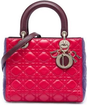 Dior Sac &agrave; main Lady Dior doccasion - Femme - Pre-owned - Rouge - Taille: ONE Size