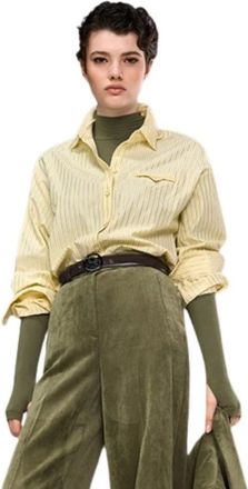 Riani Chemise-blouse ray&eacute;e - Femme - Blouses et Chemises - Jaune - Taille: 42 FR