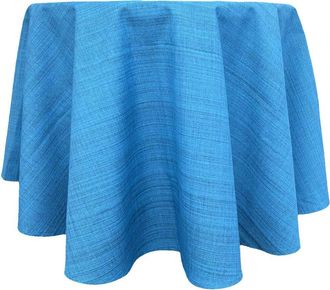 Matches 21 Outdoor Tischdecke rund Ø 145 cm in türkis blau meliert - Modernes Tisch-Tuch als wetterfeste Garten-Tischdecke - Abwaschbare Außenbereich Abdeckung a
