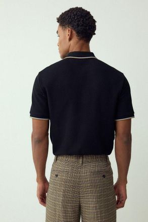 Next Poloshirt Poloshirt mit breitem Bruststreifen (1-tlg)