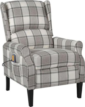 Les Tendances Les Tendances - vidaXL Massagesessel Verstellbar Grau Stoff