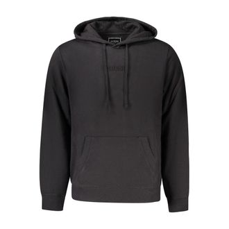 Guess Schwarzer Hoodie f&uuml;r Herren aus Bio-Baumwolle