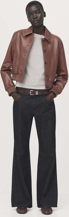 Mango T-shirt col bateau coton marron moyen - Femme - XS - MANGO