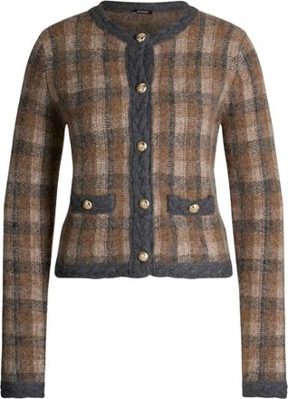 Joop Femme, Vestes, Multicolore, Taille: 36 FR Veste Tricot&eacute;e avec Bordure D&eacute;corative en C&acirc;bles