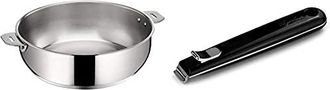 Lagostina Salvaspazio Sauteuse 24 cm, Inox 18/10, Empilable, Tous Feux dont Induction + Four, Fabriqué en Italie 012132031724 SALVASPAZIO 095144250000 POIGNEE A