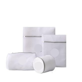 Generic 4/6 St&uuml;ck W&auml;schesack, doppellagig, kompatibel for die Reinigung verdickter Kleidung, sch&uuml;tzt den verformungssicheren Kleidungs-Organizer(White-4pcs)