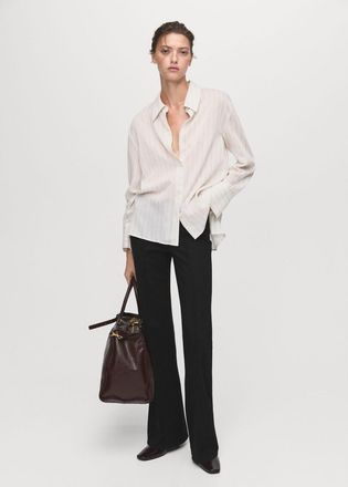 Mango Leggings mit Nahtdetails schwarz - Damen - 1XL - MANGO