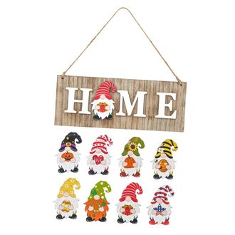 Angoily Holz Türschild mit Austauschbaren Holzchips Umweltfreundlich Stilvoll und Praktisch Dekoratives Willkommensschild für Hauswand und Haustür Elegante He