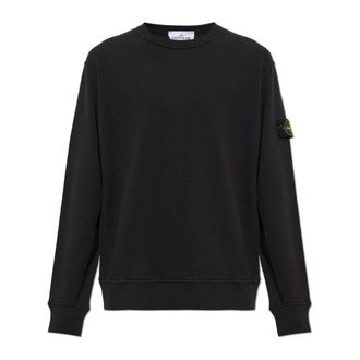 Stone Island Sweatshirt mit Logo-Patch - - Sweatshirts & Hoodies - Herren - Schwarzk - XL