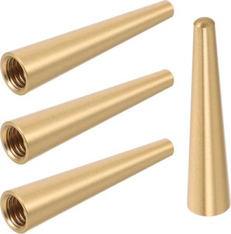 Valiclud 4 St&uuml;ck Teiliges Messing M&ouml;belheber F&uuml;&szlig;e H&ouml;he Konisch Poliert Schmuckbox Podest Erh&ouml;hung f&uuml;r Tisch Sofa Wohnraum Dekor