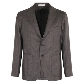 Tagliatore Monopetto Lana Operata - - Jackets - Herren - Braun - L