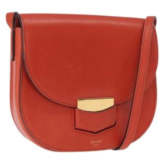 Celine Sac bandouli&egrave;re vintage en cuir Pre-owned - Femme - Pre-owned - Orange - Taille: ONE Size