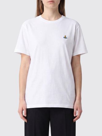 Vivienne Westwood T-shirt &agrave; col rond en coton avec le logo Orb embl&eacute;matique