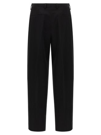 Dolce & Gabbana Satin-Stripe Wool Gabardine Trousers - Black