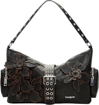 Desigual Femme, Sacs, Brun, Taille: ONE Size Sac &agrave; main avec fermeture &eacute;clair et poches multiples