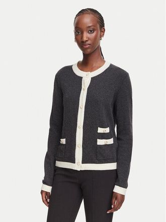 Luisa Spagnoli Strickjacke Cuoricino 100504 Dunkelgrau Regular Fit