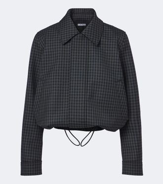 Loewe Veste blouson en laine m&eacute;lang&eacute;e